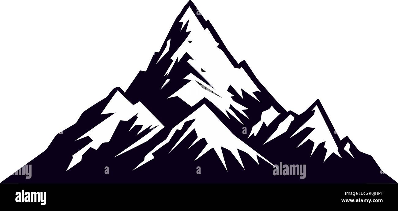 Mountains. Hand drawn rocky peaks. Vector illustration Stock Vector ...
