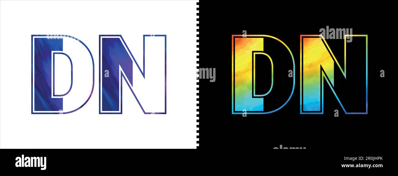 Initial letter DN logo Icon vector design template. Premium luxurious ...