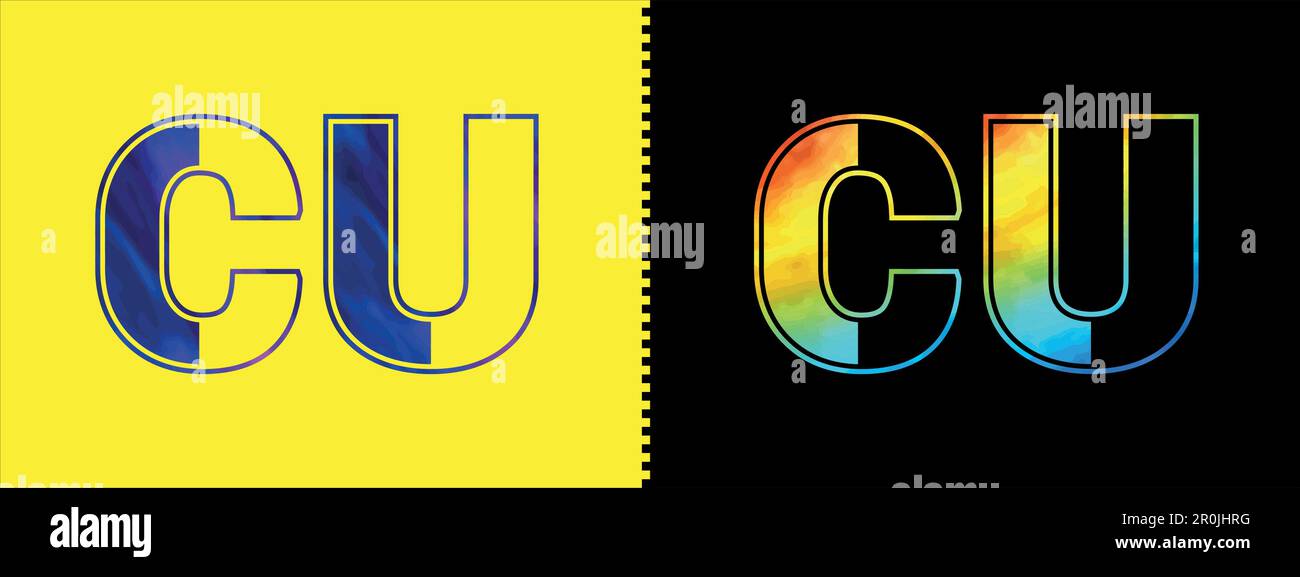 Letter cu logo hi-res stock photography and images - Alamy