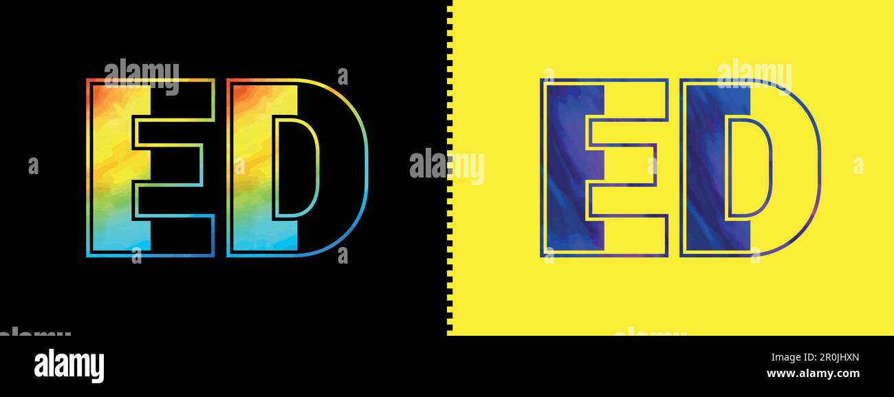 Letter ED logo design vector template. Creative modern luxurious ...