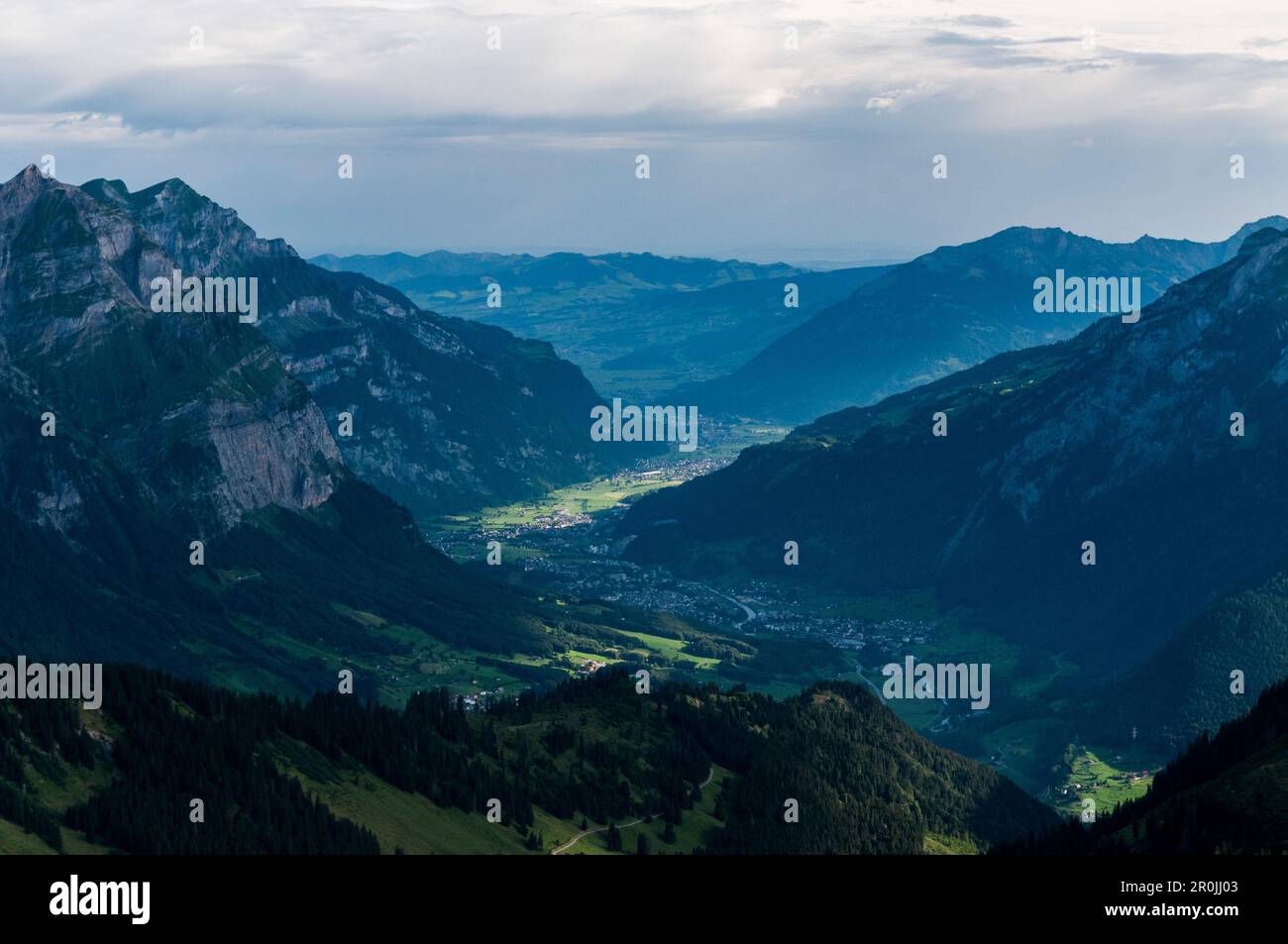 The city of Glarus and the villages of Ennenda, Netstal, Mollis and ...
