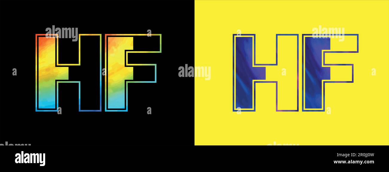 Unique HF letter logo Icon vector template. Premium stylish alphabet ...