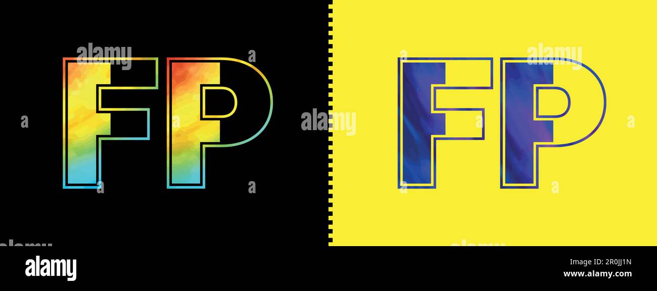 Initial letter FP logo Icon vector design template. Premium luxurious ...