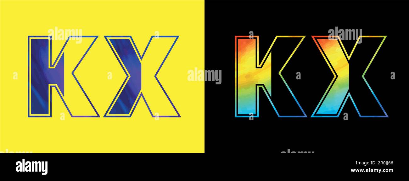 Initial letter KX logo Icon vector design template. Premium luxurious ...
