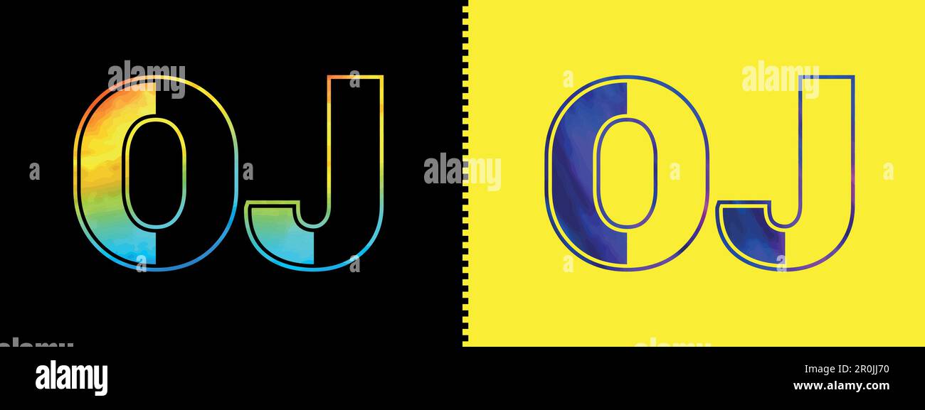 Unique OJ letter logo Icon vector template. Premium stylish alphabet ...