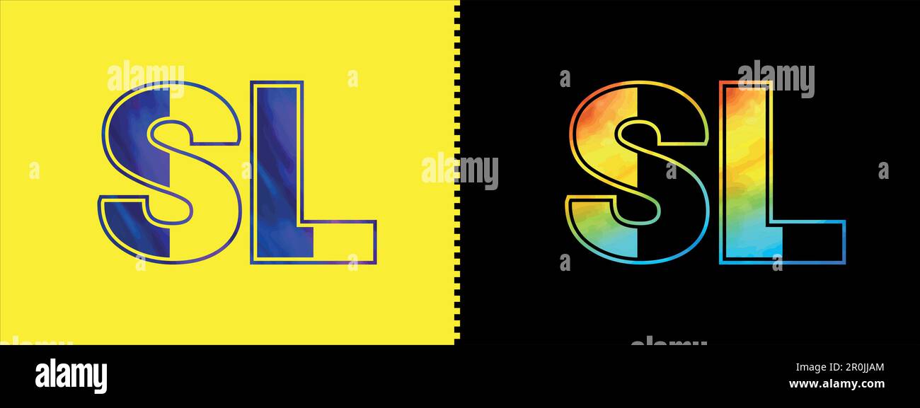 Unique SL letter logo Icon vector template. Premium stylish alphabet ...