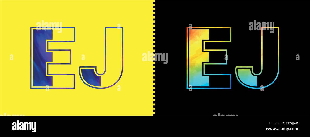 Unique EJ letter logo Icon vector template. Premium stylish alphabet ...