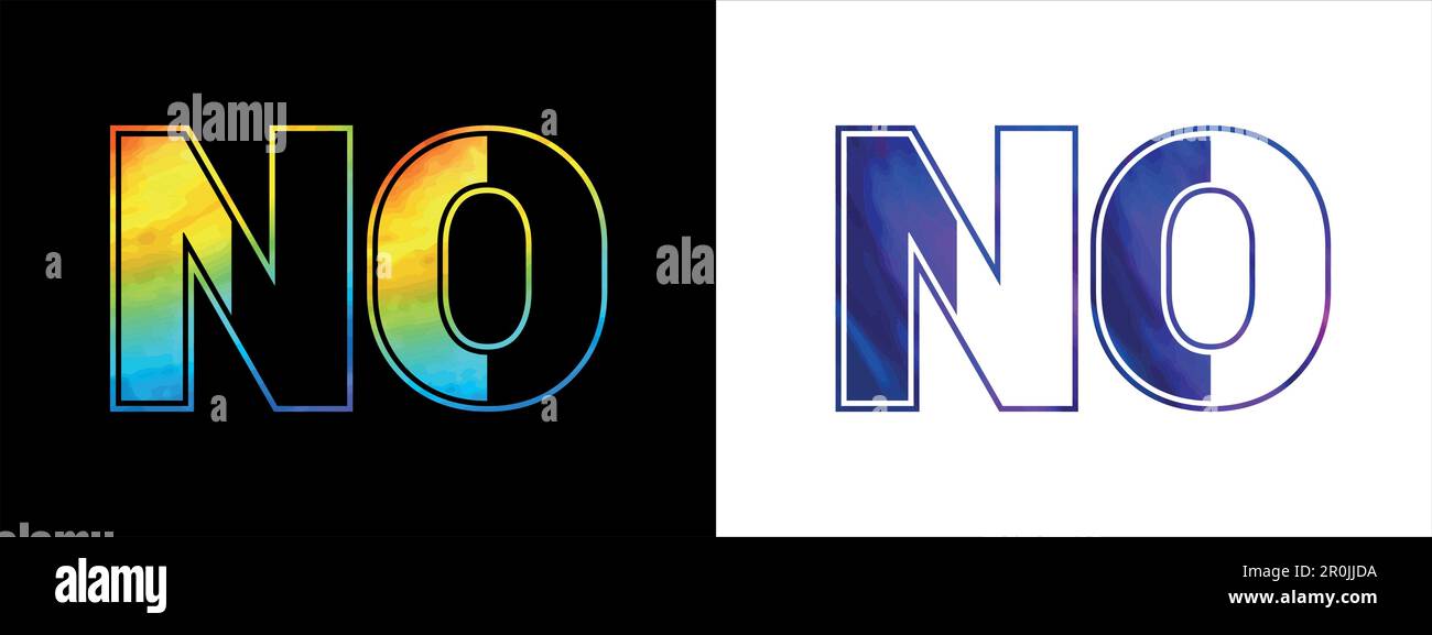 Unique NO letter logo Icon vector template. Premium stylish alphabet ...