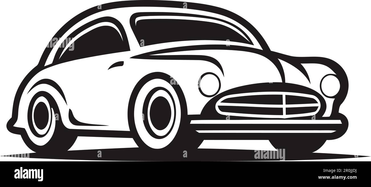 Car line icon, logo. Simple outline style sign symbol.Vector ...