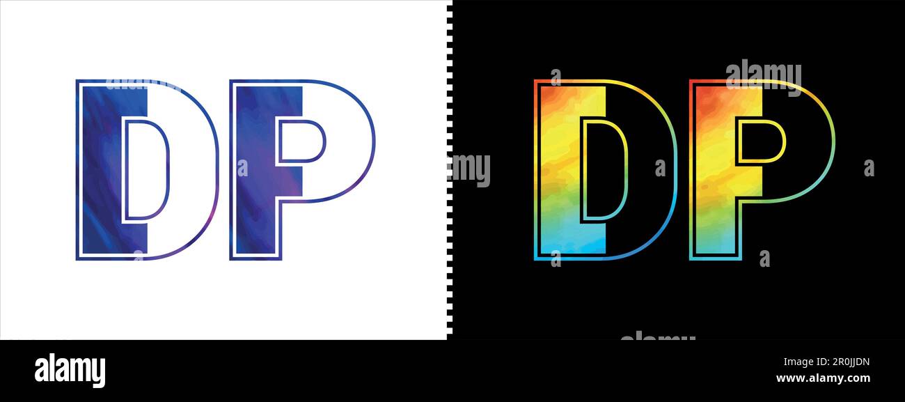 Initial letter DP logo Icon vector design template. Premium luxurious ...
