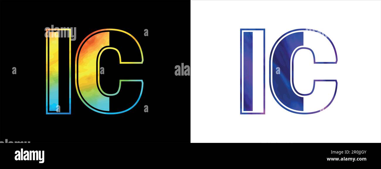 Letter IC logo design vector template. Creative modern luxurious ...