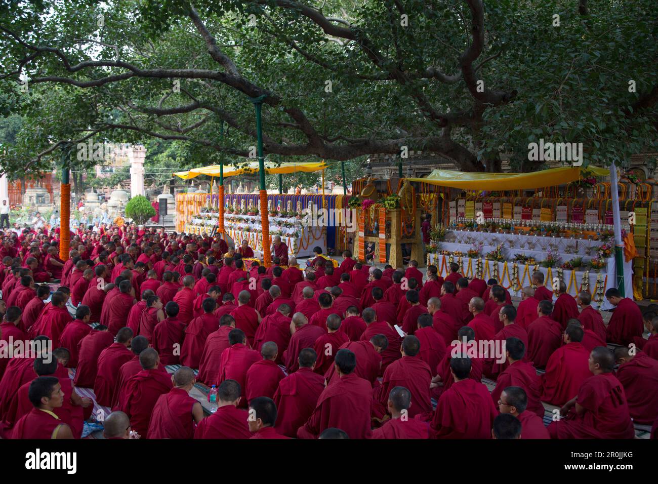 Pilgrims outside Mahabodhi Temple ... and capturing the moment with an ...