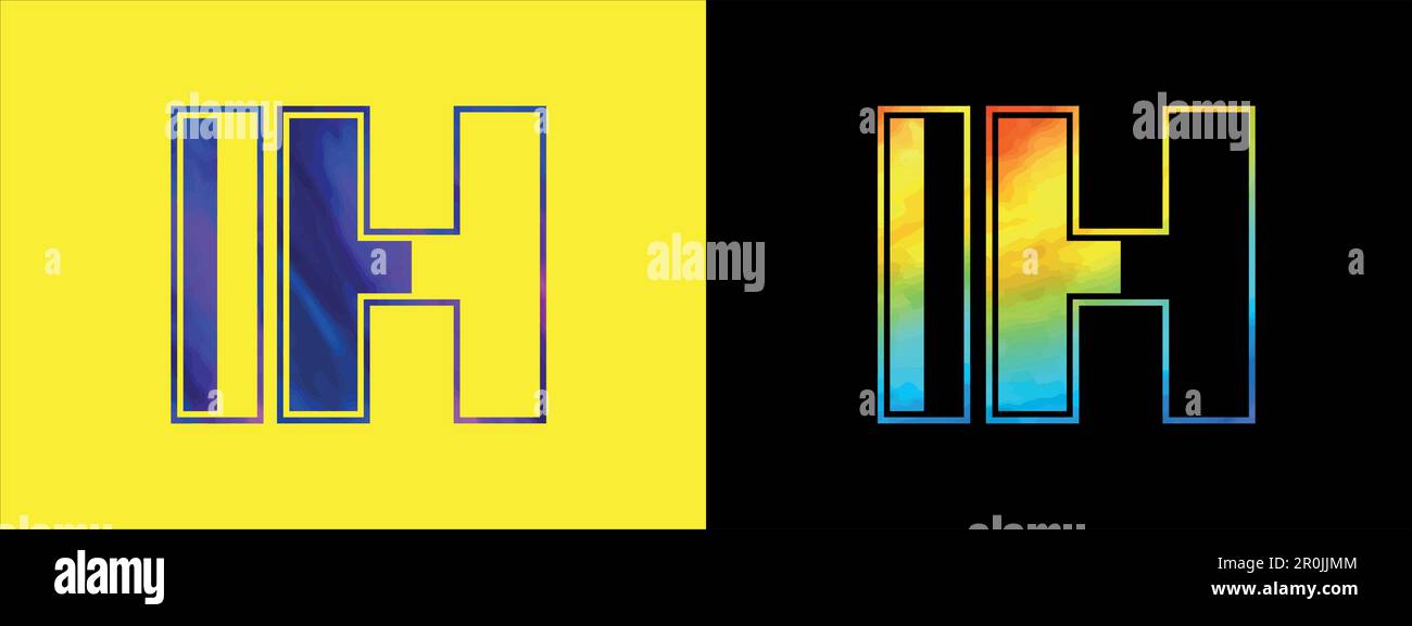 Unique IH letter logo Icon vector template. Premium stylish alphabet ...