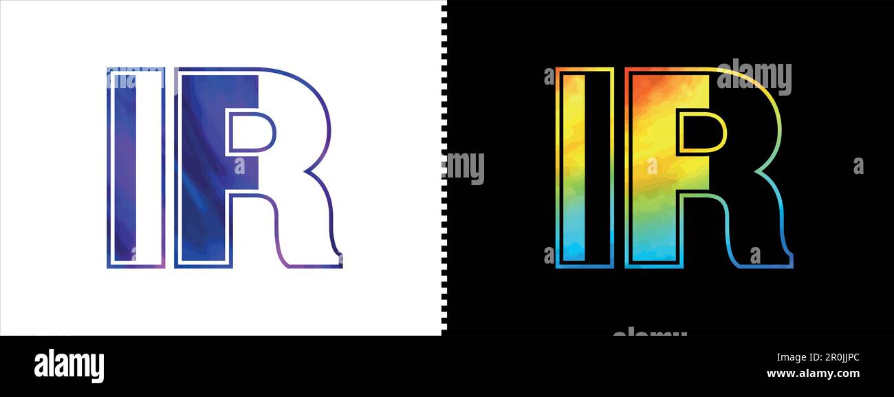 Unique IR letter logo Icon vector template. Premium stylish alphabet ...