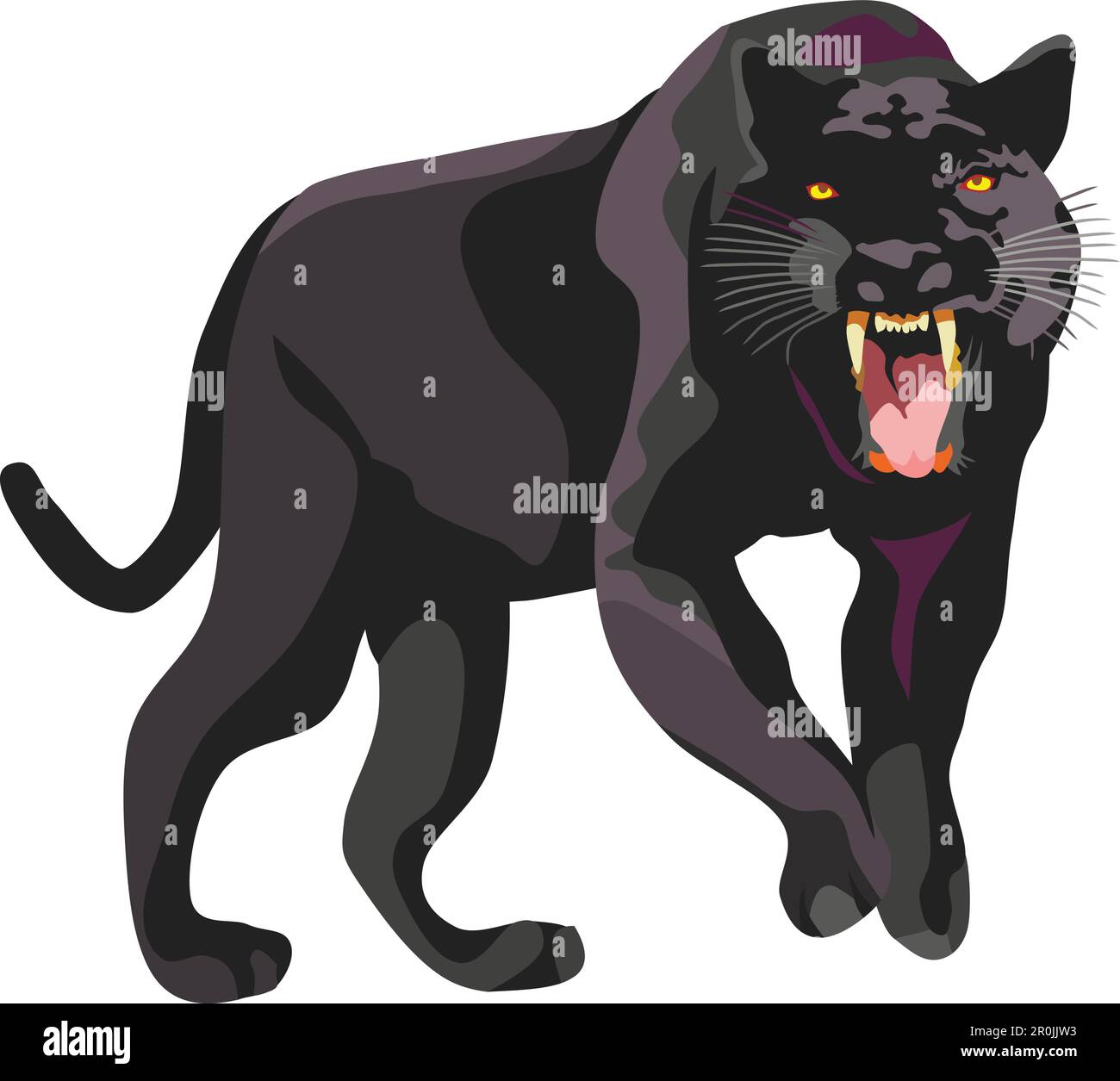 Black Panther Mammal Animal Vector Stock Vector Image & Art - Alamy