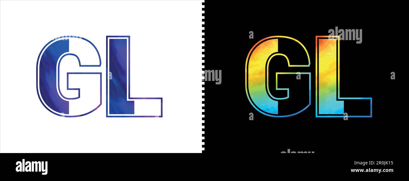 Letter GL logo design vector template. Creative modern luxurious ...