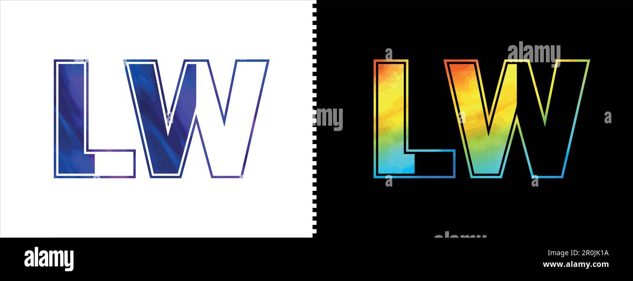 Initial letter LW logo Icon vector design template. Premium luxurious ...