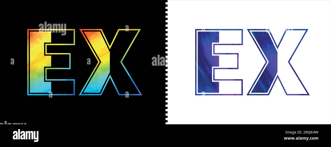 Initial letter EX logo Icon vector design template. Premium luxurious ...