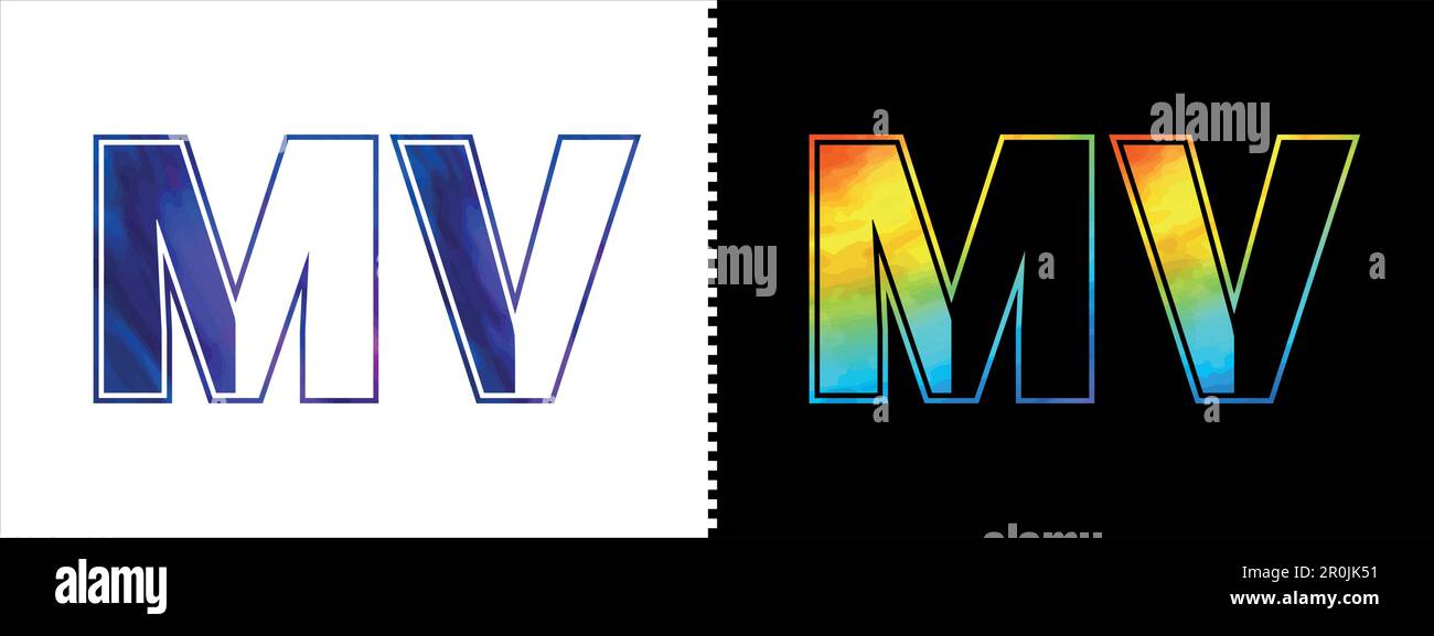 Letter mv logo hi-res stock photography and images - Alamy