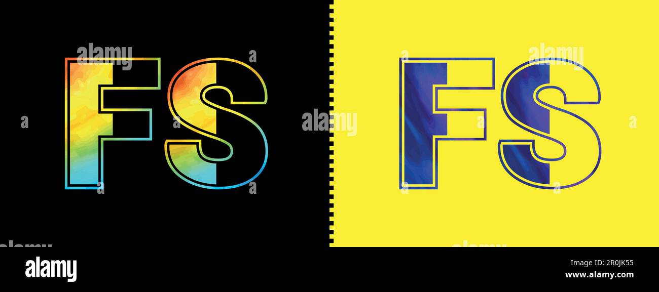 Initial letter FS logo Icon vector design template. Premium luxurious ...