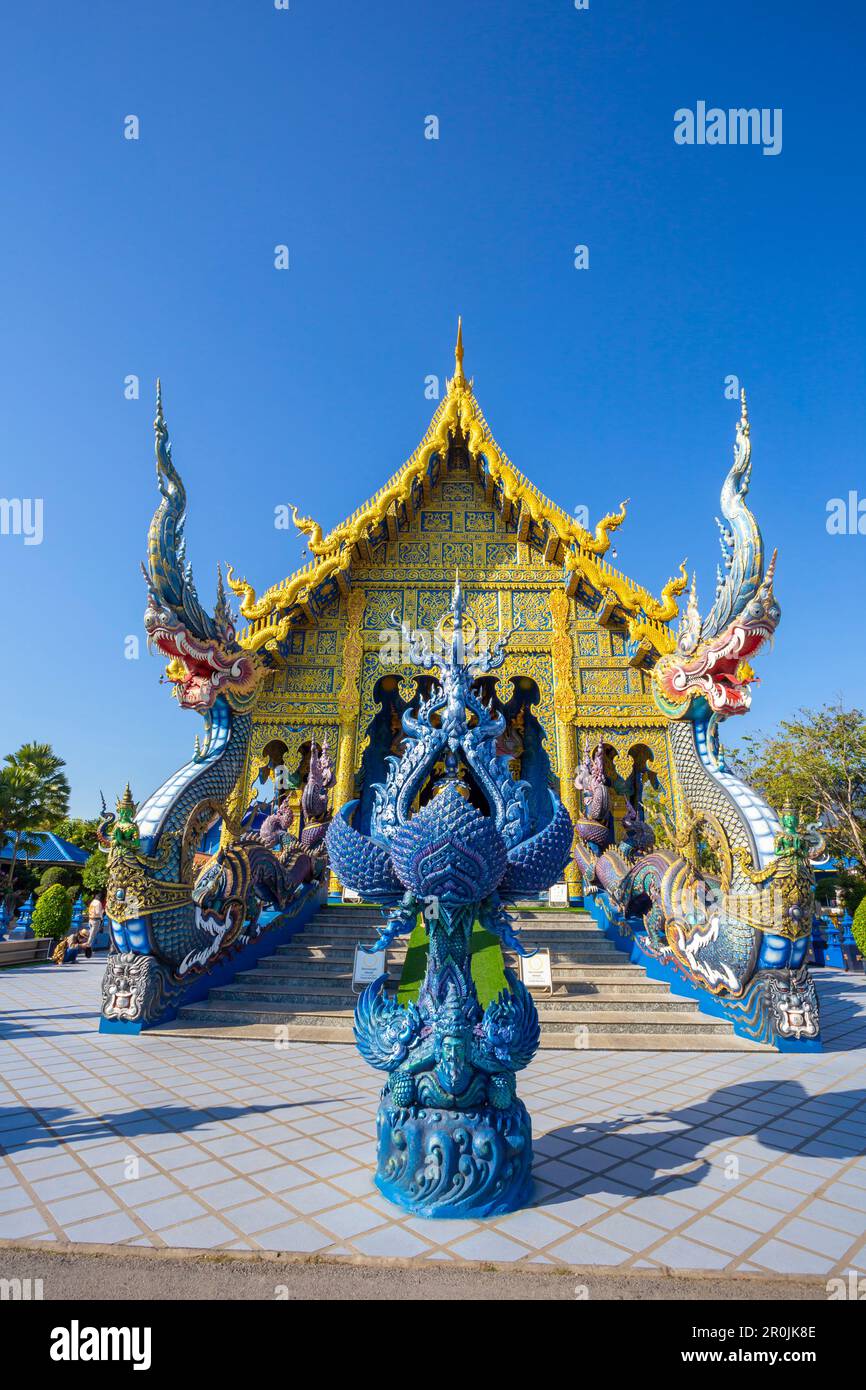 Wat Rong Suea Ten (Blue Temple) in Chiang Rai, Thailand Stock Photo - Alamy