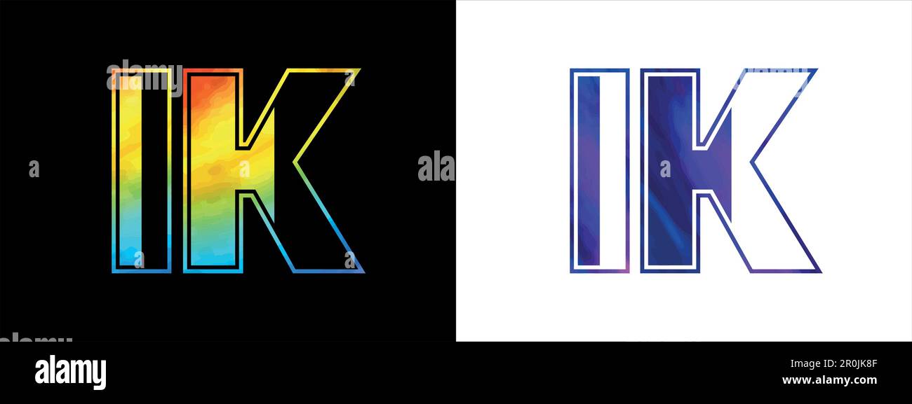 Unique IK letter logo Icon vector template. Premium stylish alphabet ...