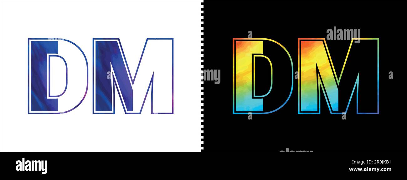 Unique DM letter logo Icon vector template. Premium stylish alphabet ...