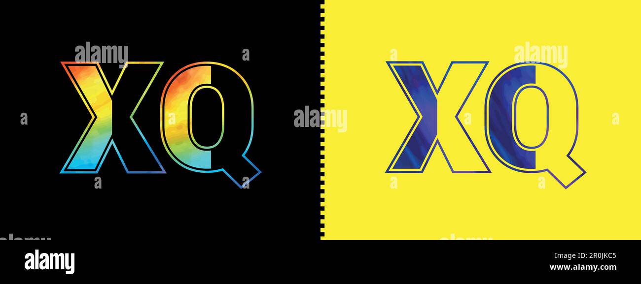Initial letter XQ logo Icon vector design template. Premium luxurious ...