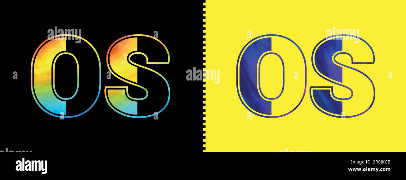 Letter OS logo design vector template. Creative modern luxurious ...