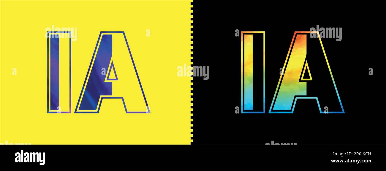 Unique IA letter logo Icon vector template. Premium stylish alphabet ...