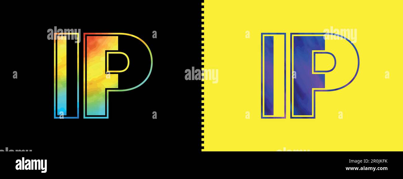 Unique IP letter logo Icon vector template. Premium stylish alphabet ...