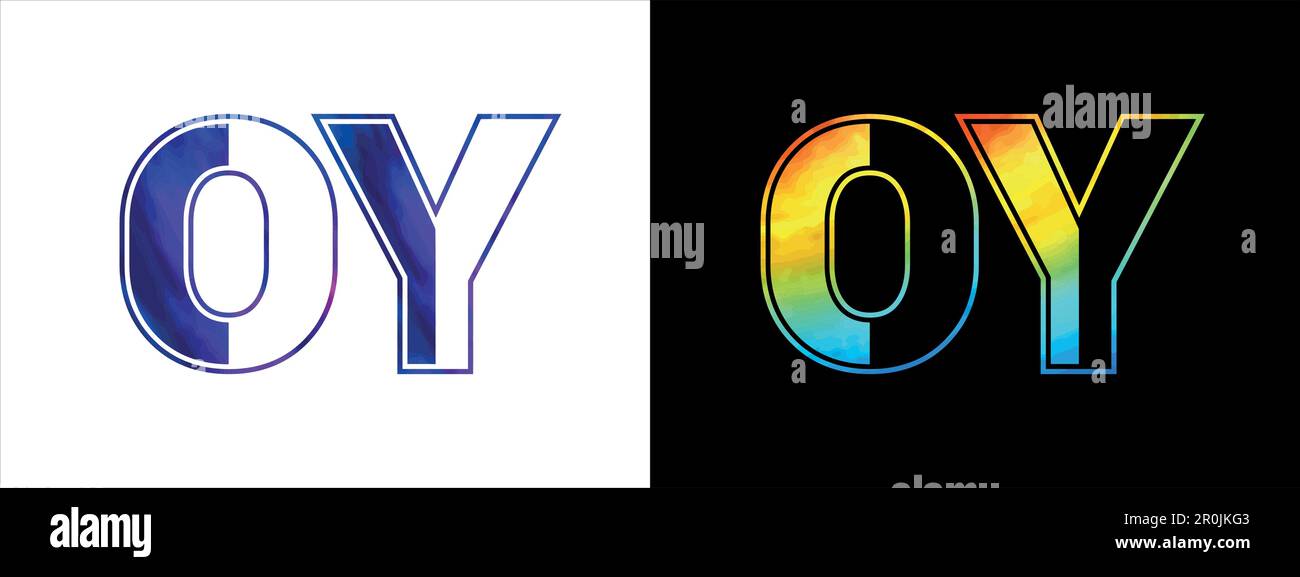 Initial letter OY logo Icon vector design template. Premium luxurious ...