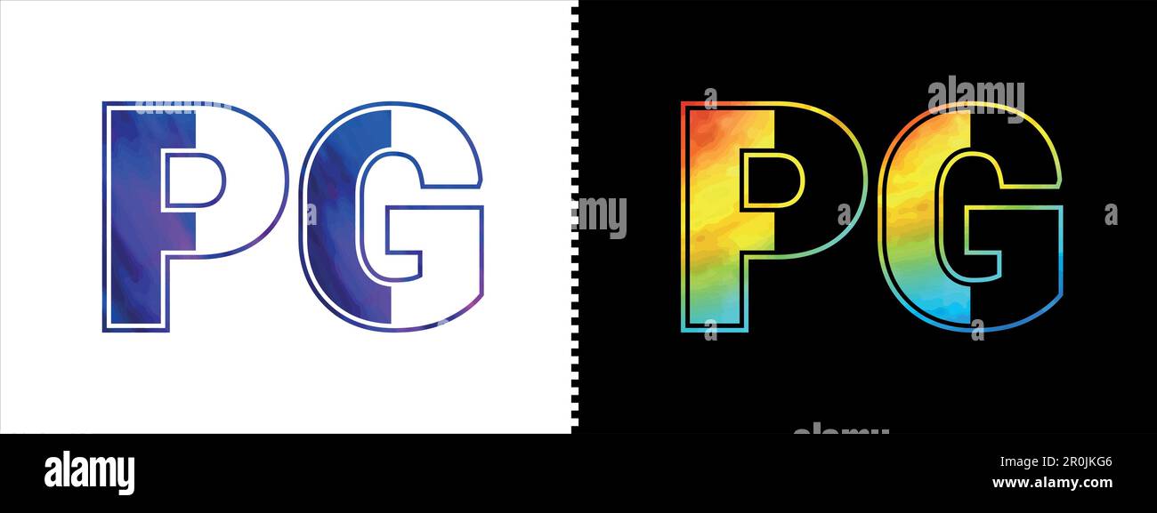 Initial letter PG logo Icon vector design template. Premium luxurious ...