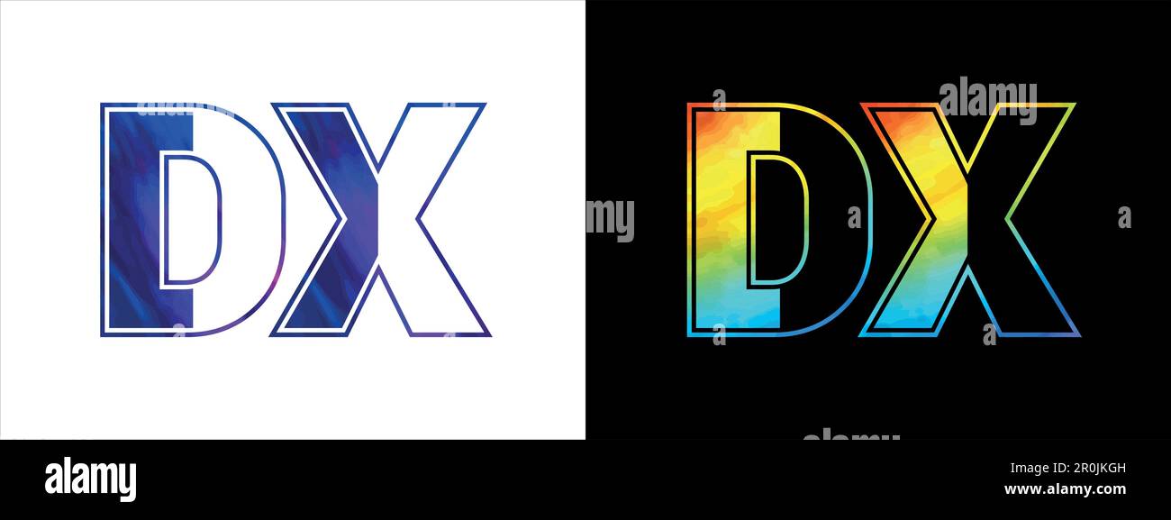 Unique DX letter logo Icon vector template. Premium stylish alphabet ...