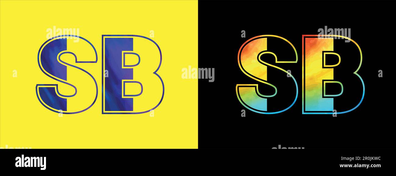 Unique SB letter logo Icon vector template. Premium stylish alphabet ...
