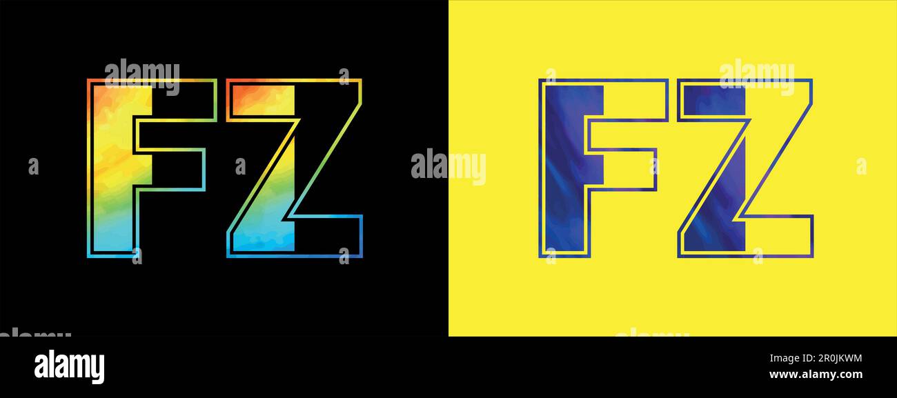 Unique FZ letter logo Icon vector template. Premium stylish alphabet ...