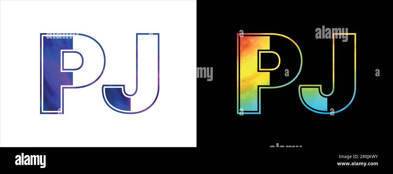 Initial letter PJ logo Icon vector design template. Premium luxurious ...