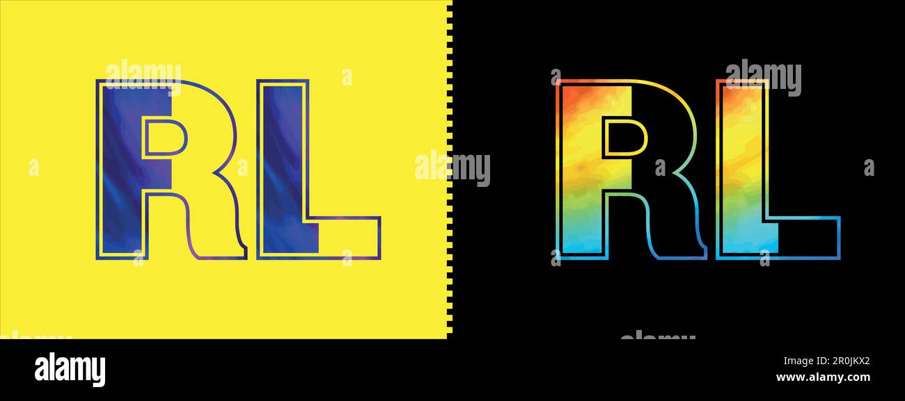 Initial letter RL logo Icon vector design template. Premium luxurious ...