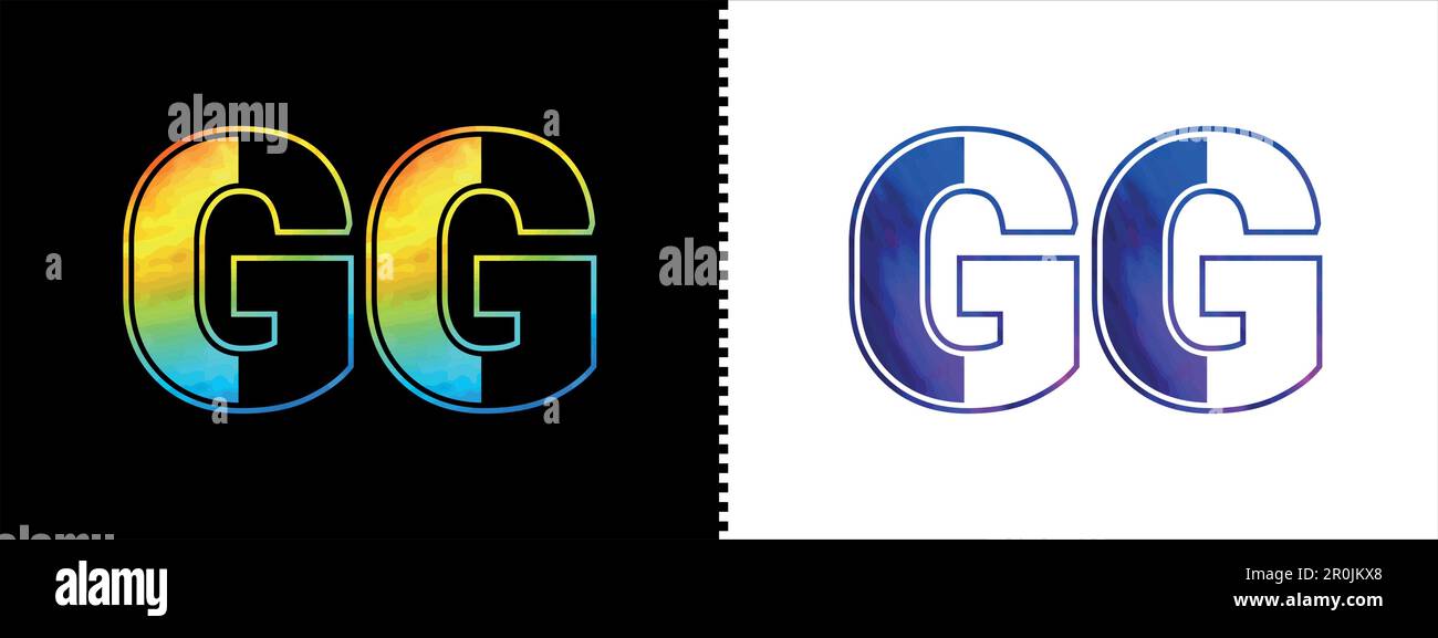 Unique GG letter logo Icon vector template. Premium stylish alphabet ...