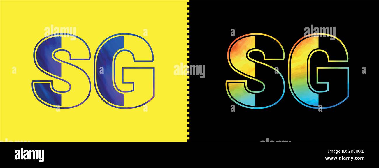 Initial letter SG logo Icon vector design template. Premium luxurious ...