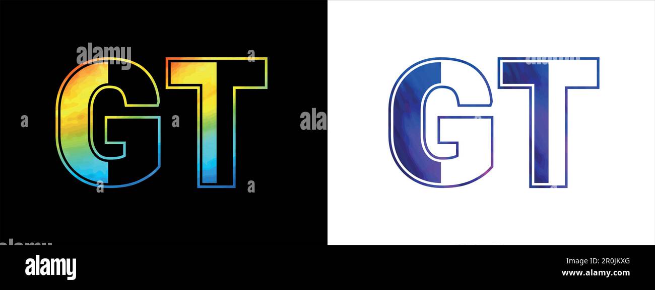 Initial letter GT logo Icon vector design template. Premium luxurious ...