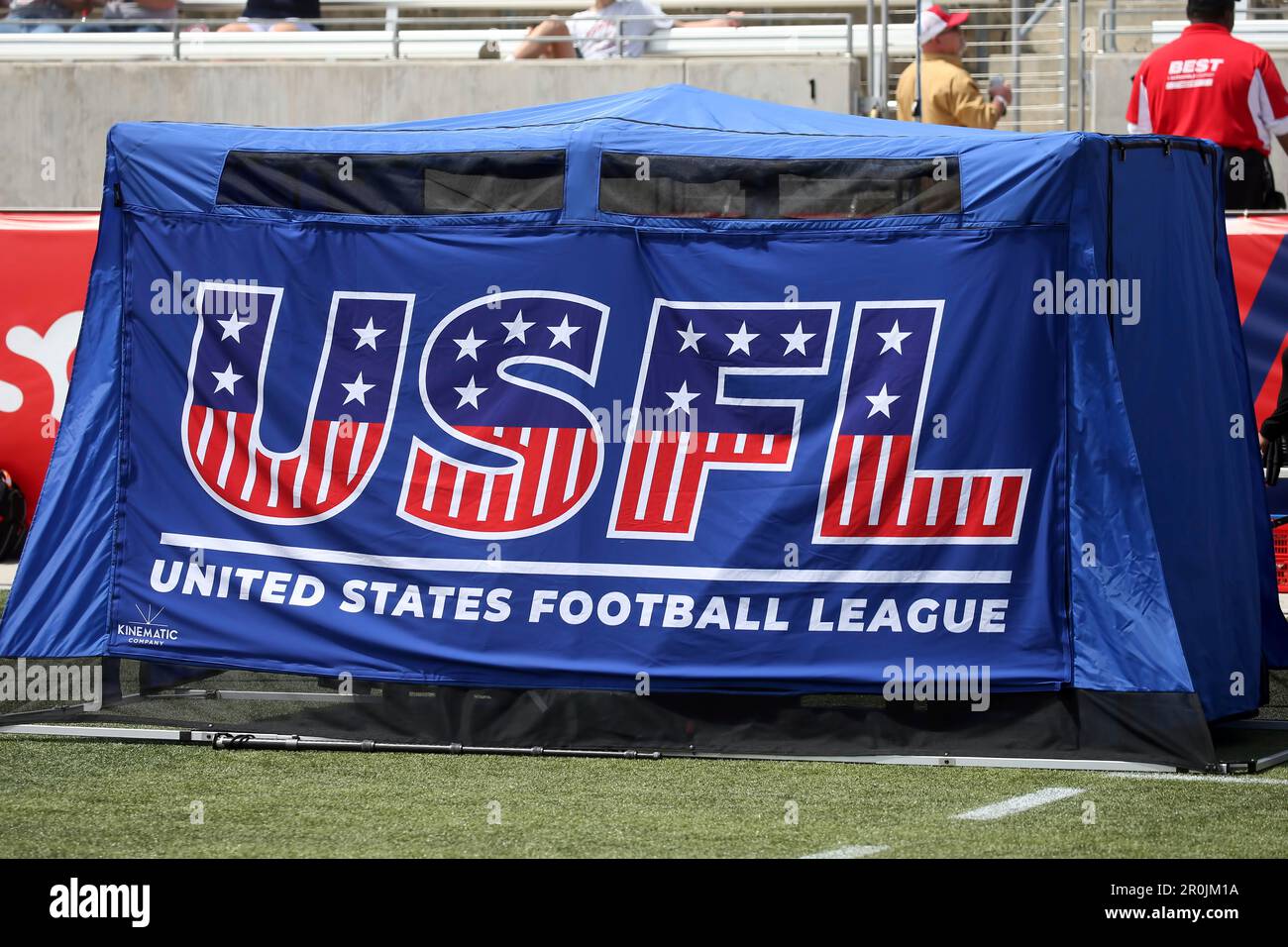 BIRMINGHAM, AL - APRIL 29: A general view of the USFL medical tent ...