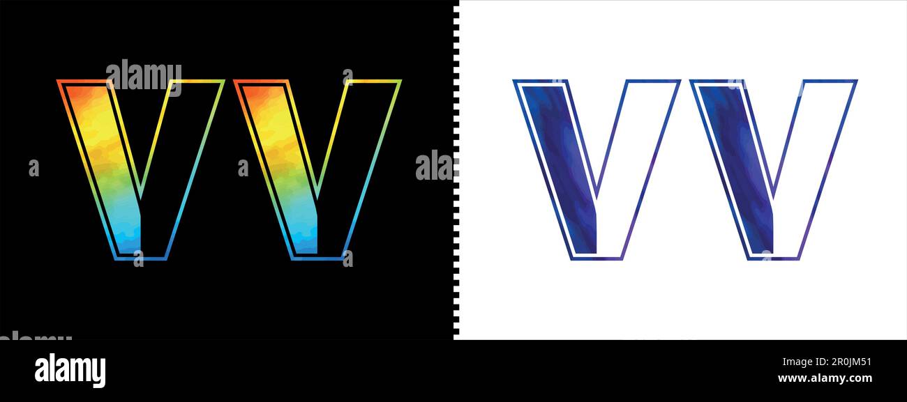 Initial letter VV logo Icon vector design template. Premium luxurious ...