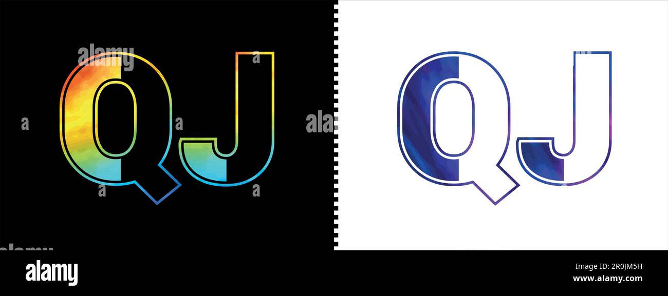 Unique QJ letter logo Icon vector template. Premium stylish alphabet ...