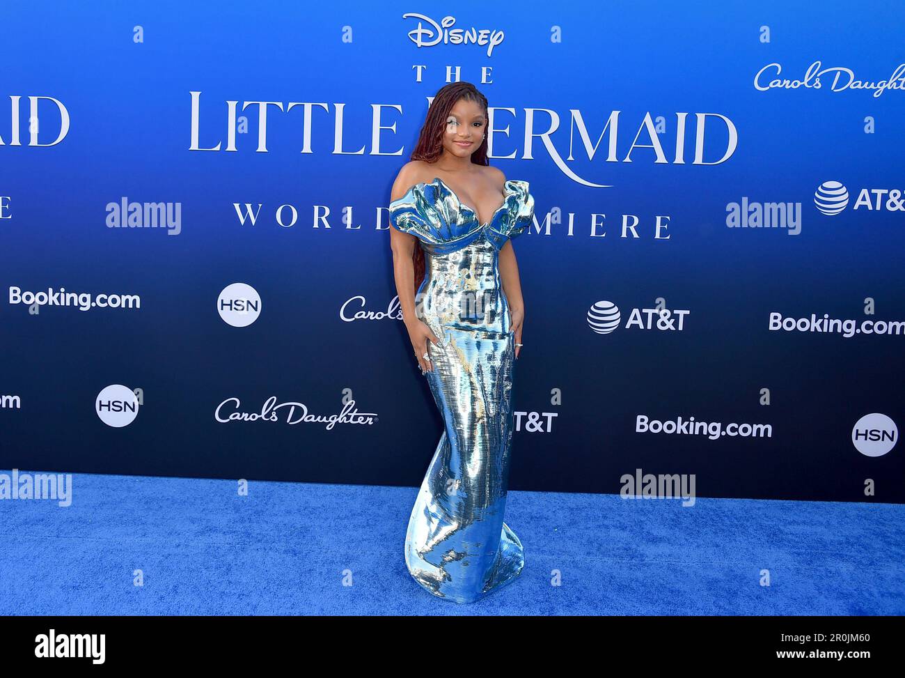 Halle Bailey arrives at the world premiere of "The Little Mermaid" on ...