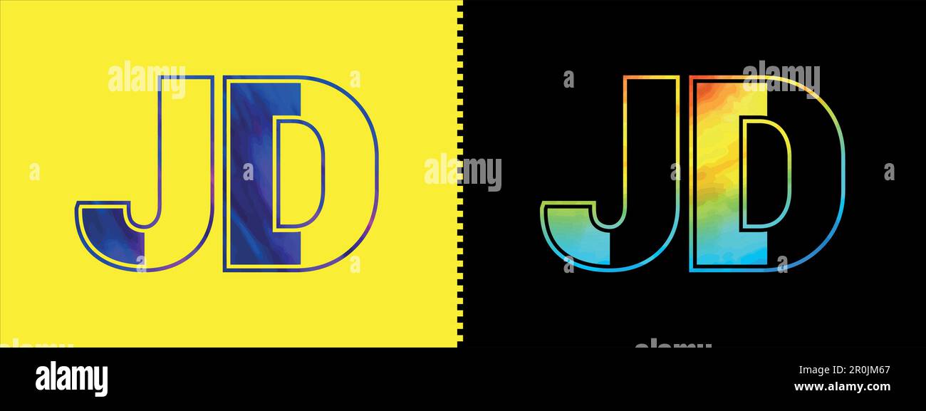 Initial letter JD logo Icon vector design template. Premium luxurious ...
