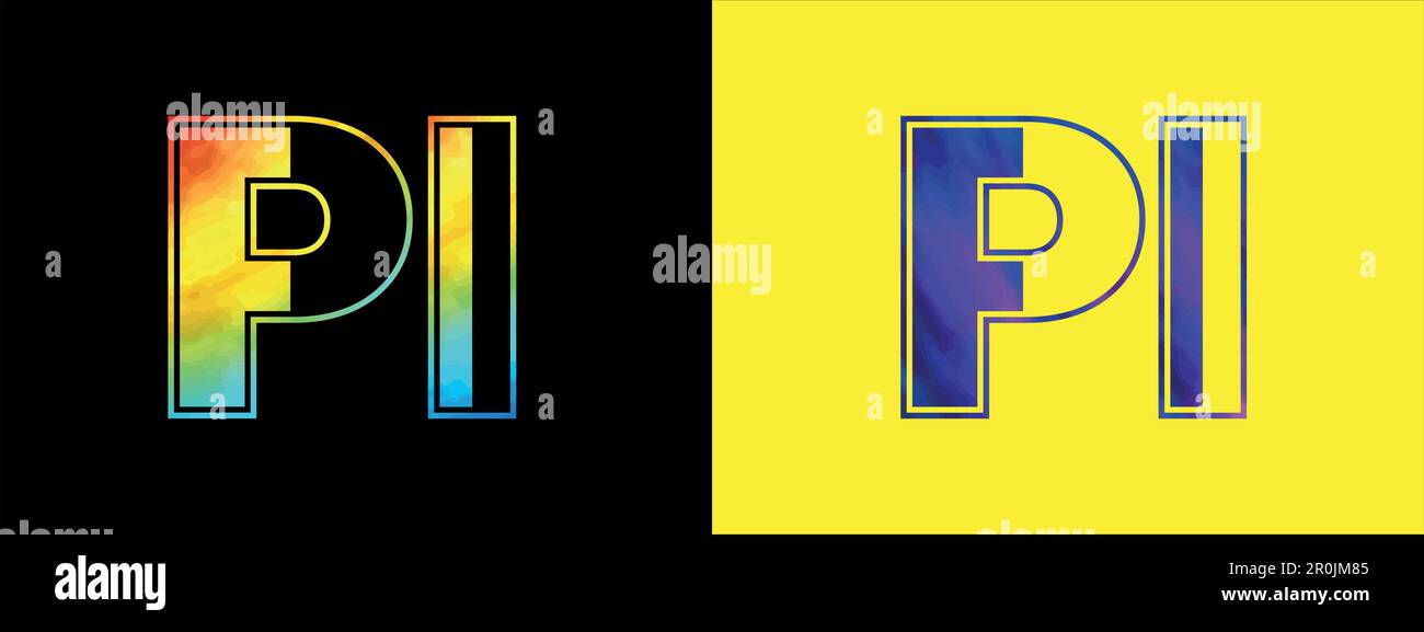 Unique PI letter logo Icon vector template. Premium stylish alphabet ...