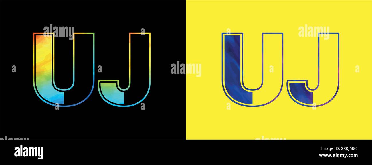 Unique UJ letter logo Icon vector template. Premium stylish alphabet ...