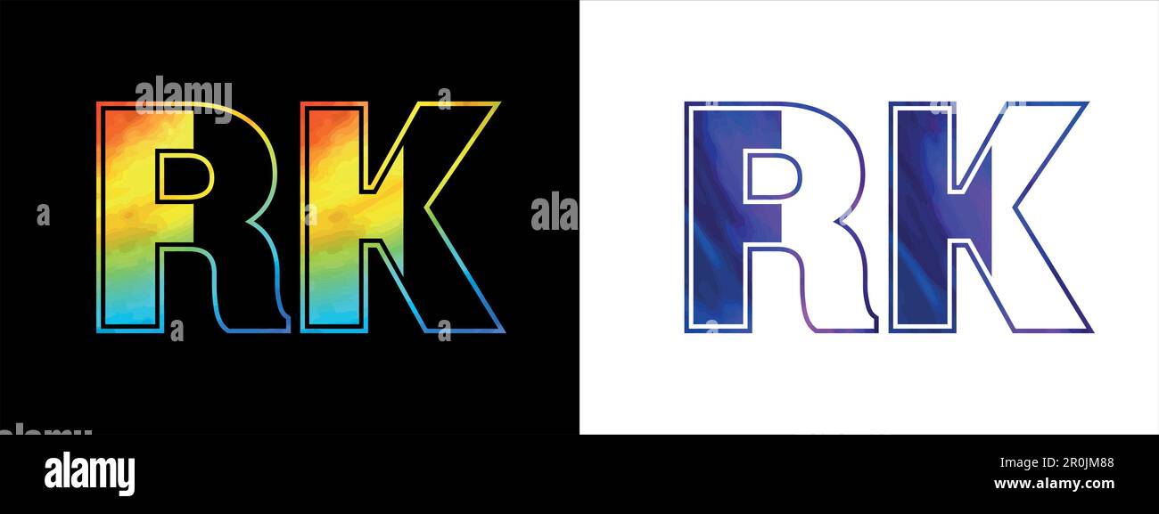 Unique RK letter logo Icon vector template. Premium stylish alphabet ...