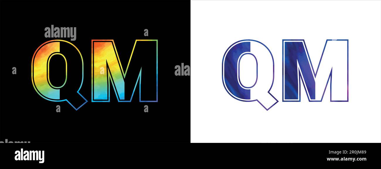 Unique QM letter logo Icon vector template. Premium stylish alphabet ...